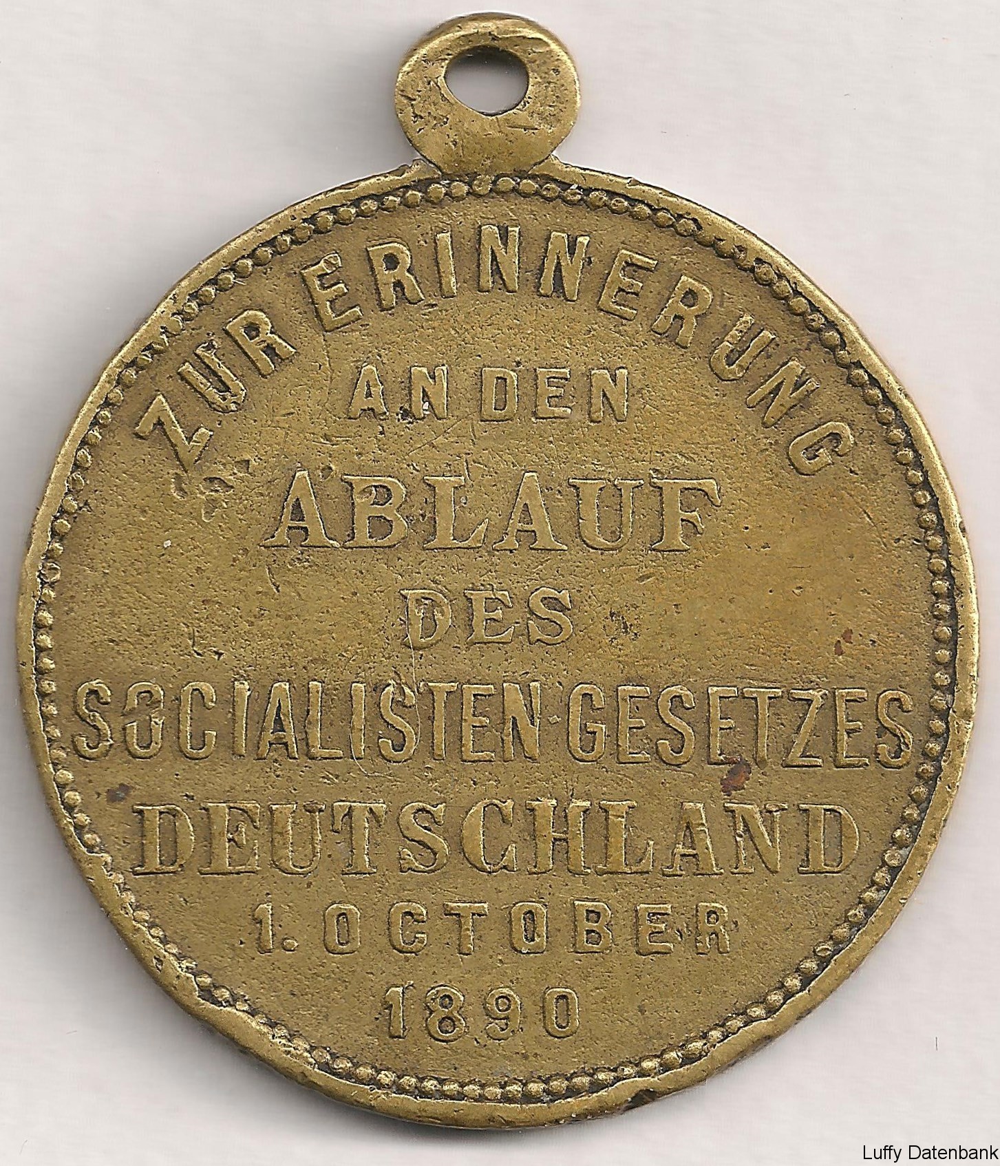 Medaillen – SPD – Erinnerungsmedaille zum Ende des Sozialistengesetzes ...