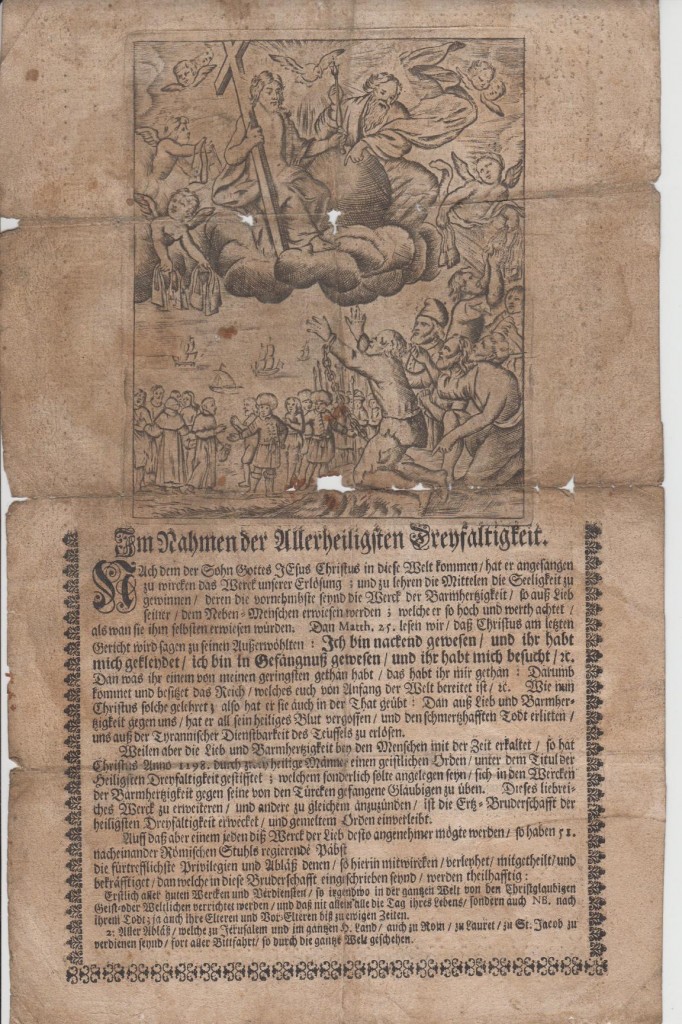 Ablassbrief – Aachen – 1751 : Geschichtsdokumente.de