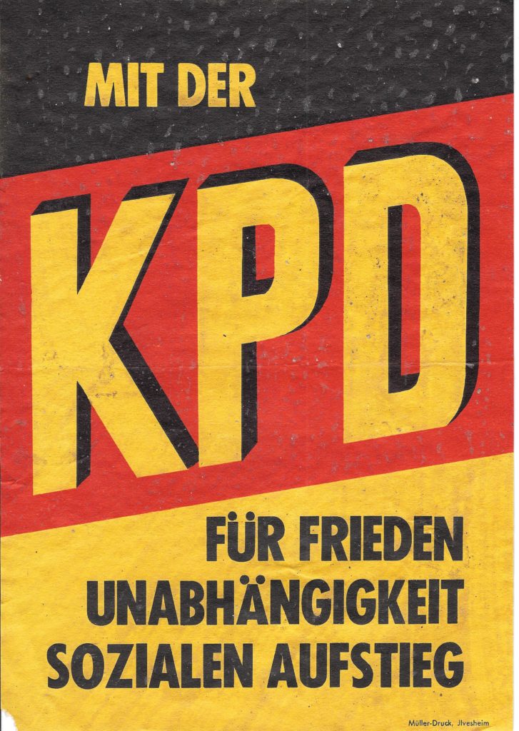 Plakat – Mit der KPD fuer Frieden – BTW – 1953 : Geschichtsdokumente.de